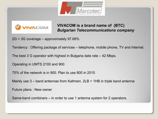 Marcotec Ltd. representative for Kathrein in Bulgaria | PPT