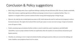 Open defecation in India | PPTX