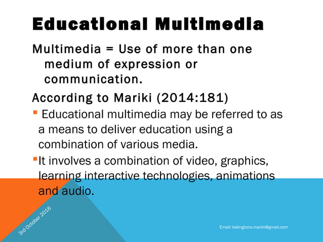 Educational Multimedia Content Development Training Workshop Script