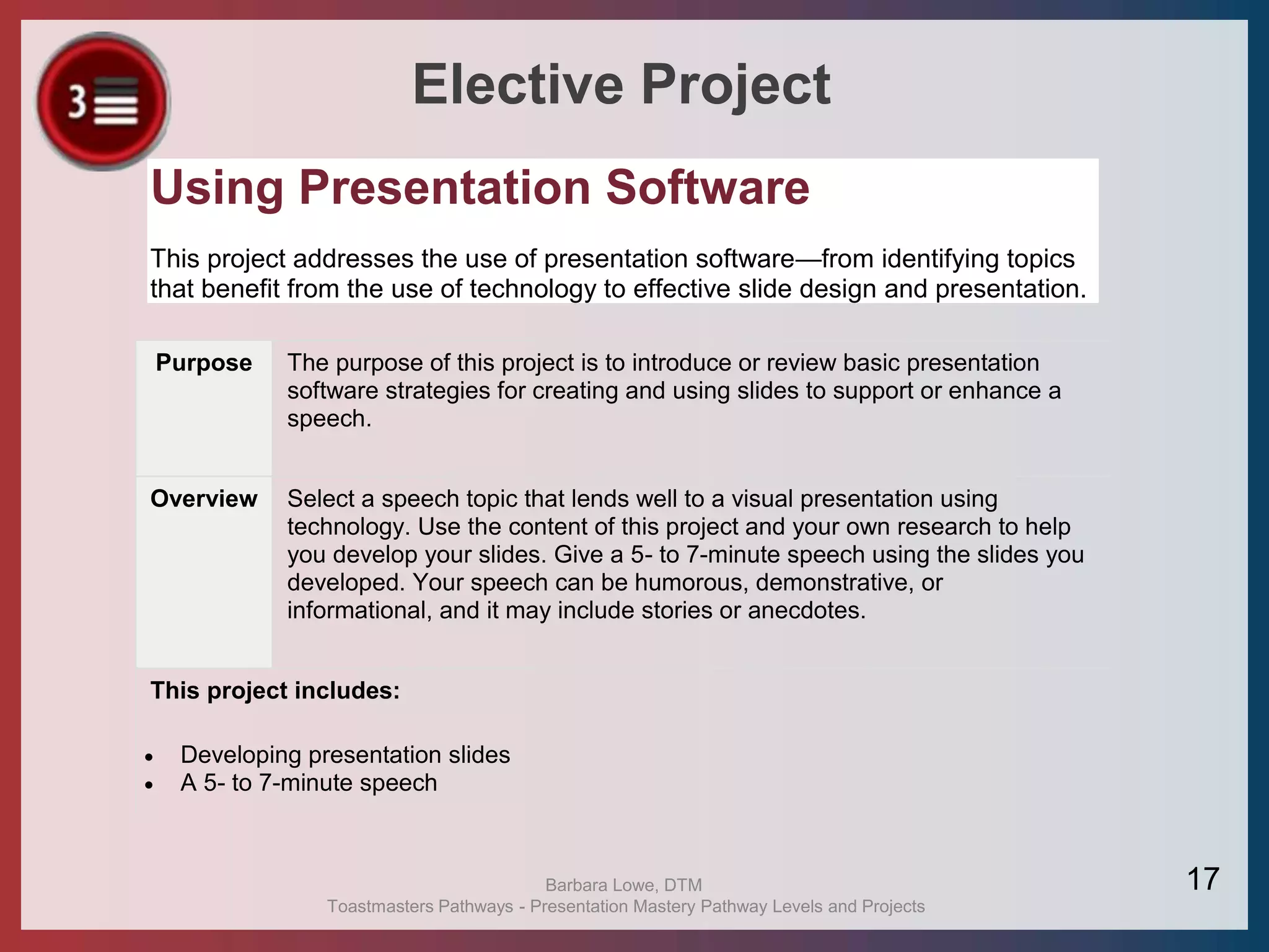 Presentation Mastery Pathway Levels and Projects | PPTX