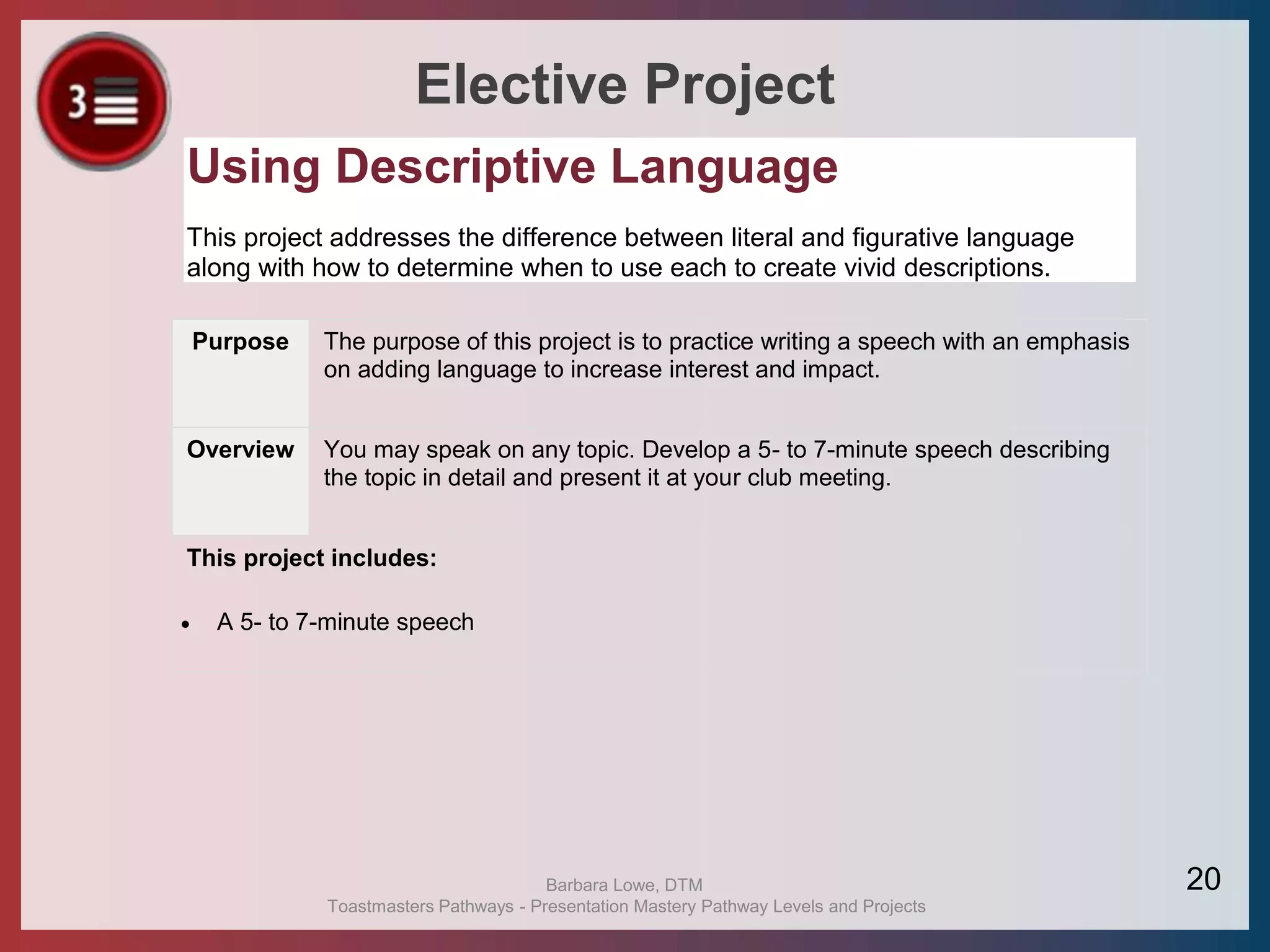 Presentation Mastery Pathway Levels and Projects | PPTX