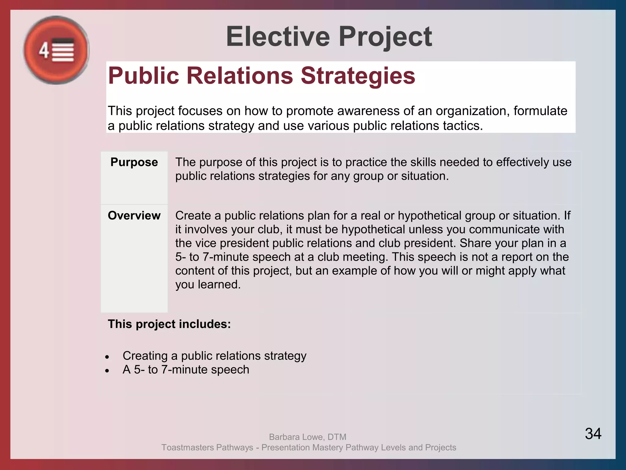 Presentation Mastery Pathway Levels and Projects | PPTX