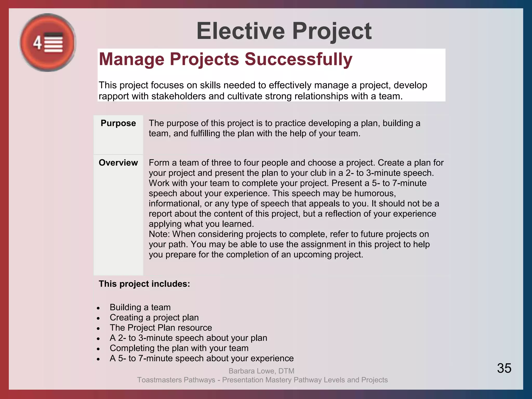 Presentation Mastery Pathway Levels and Projects | PPTX