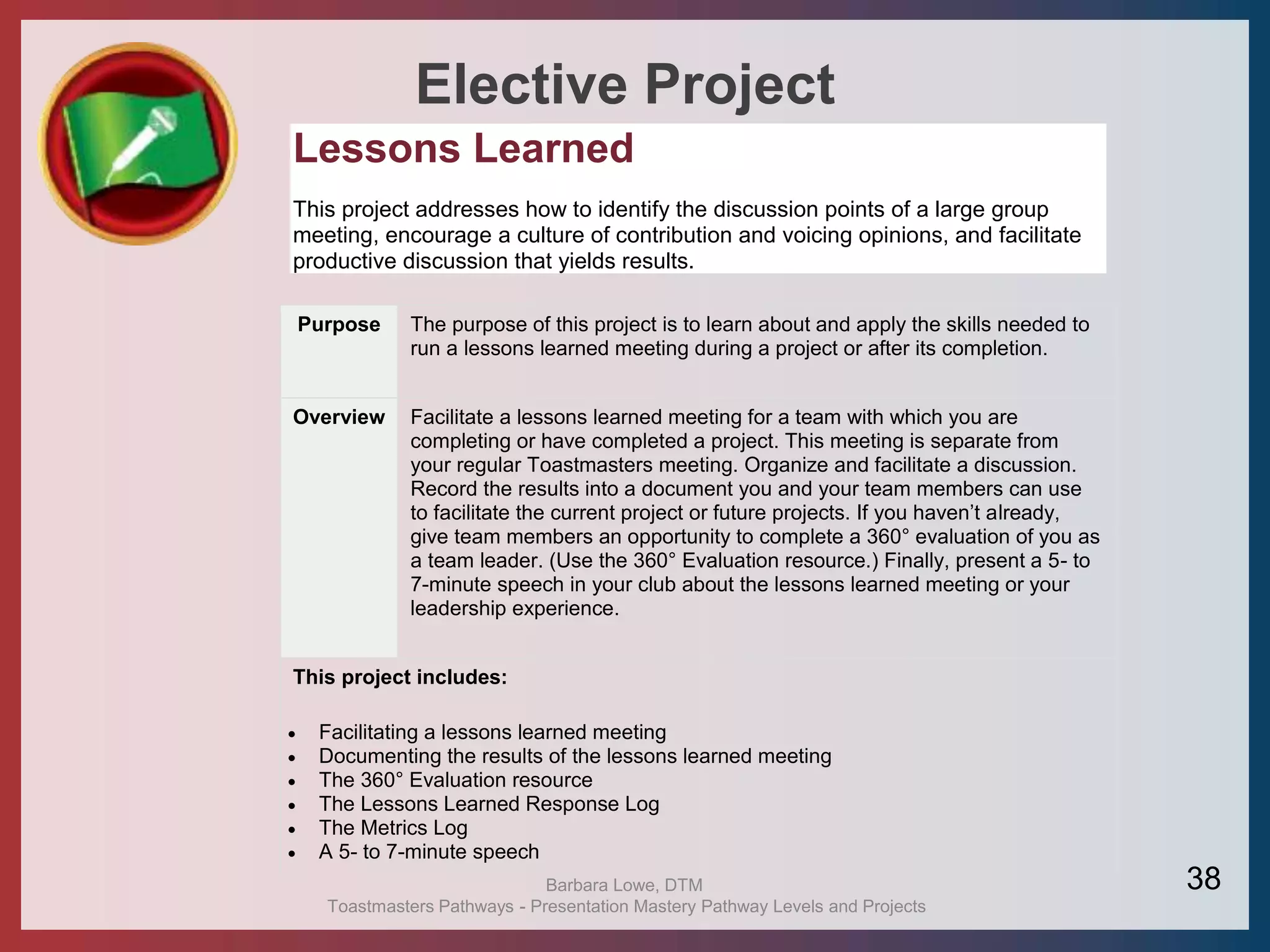 Presentation Mastery Pathway Levels and Projects | PPTX