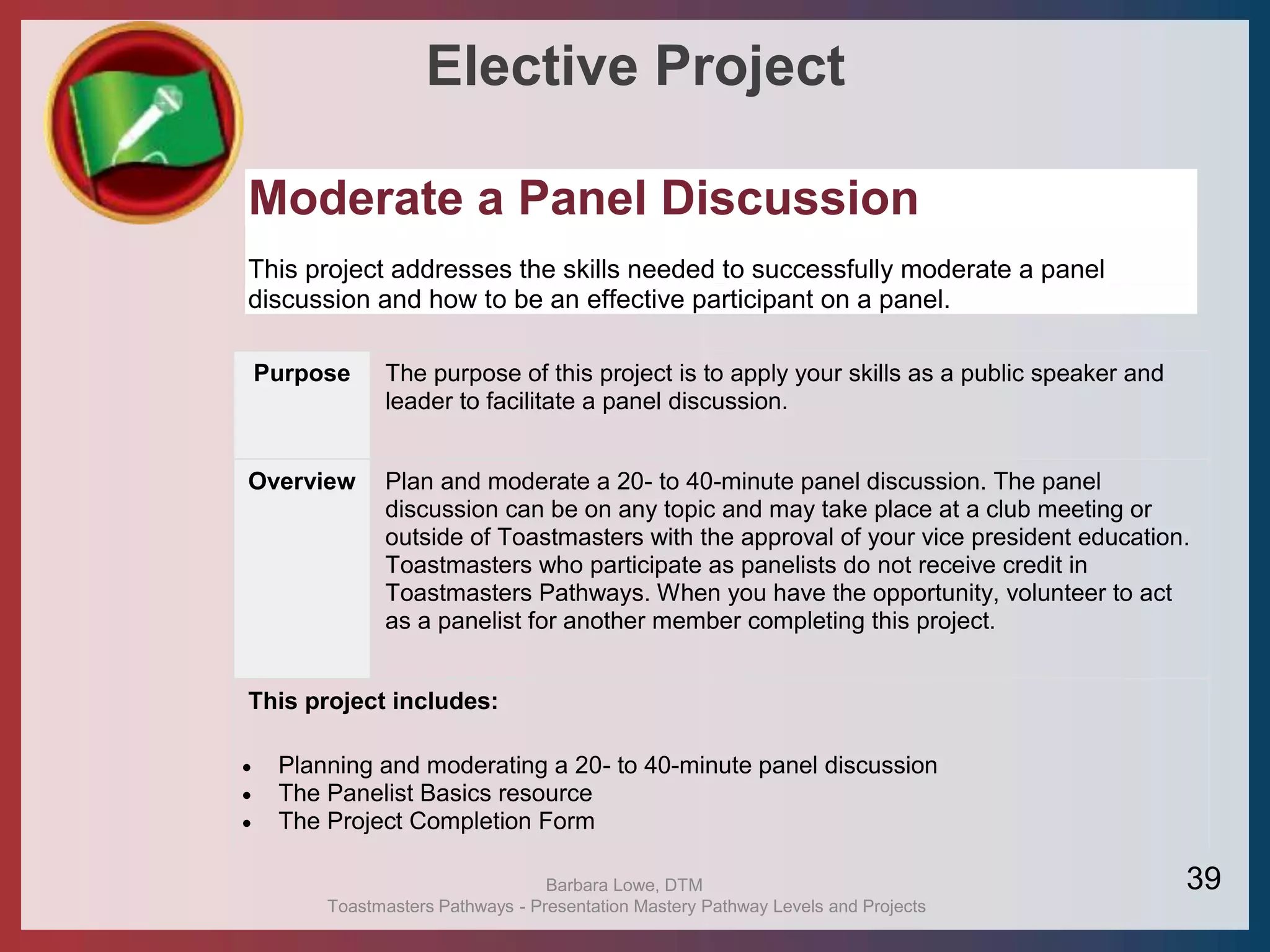 Presentation Mastery Pathway Levels and Projects | PPTX