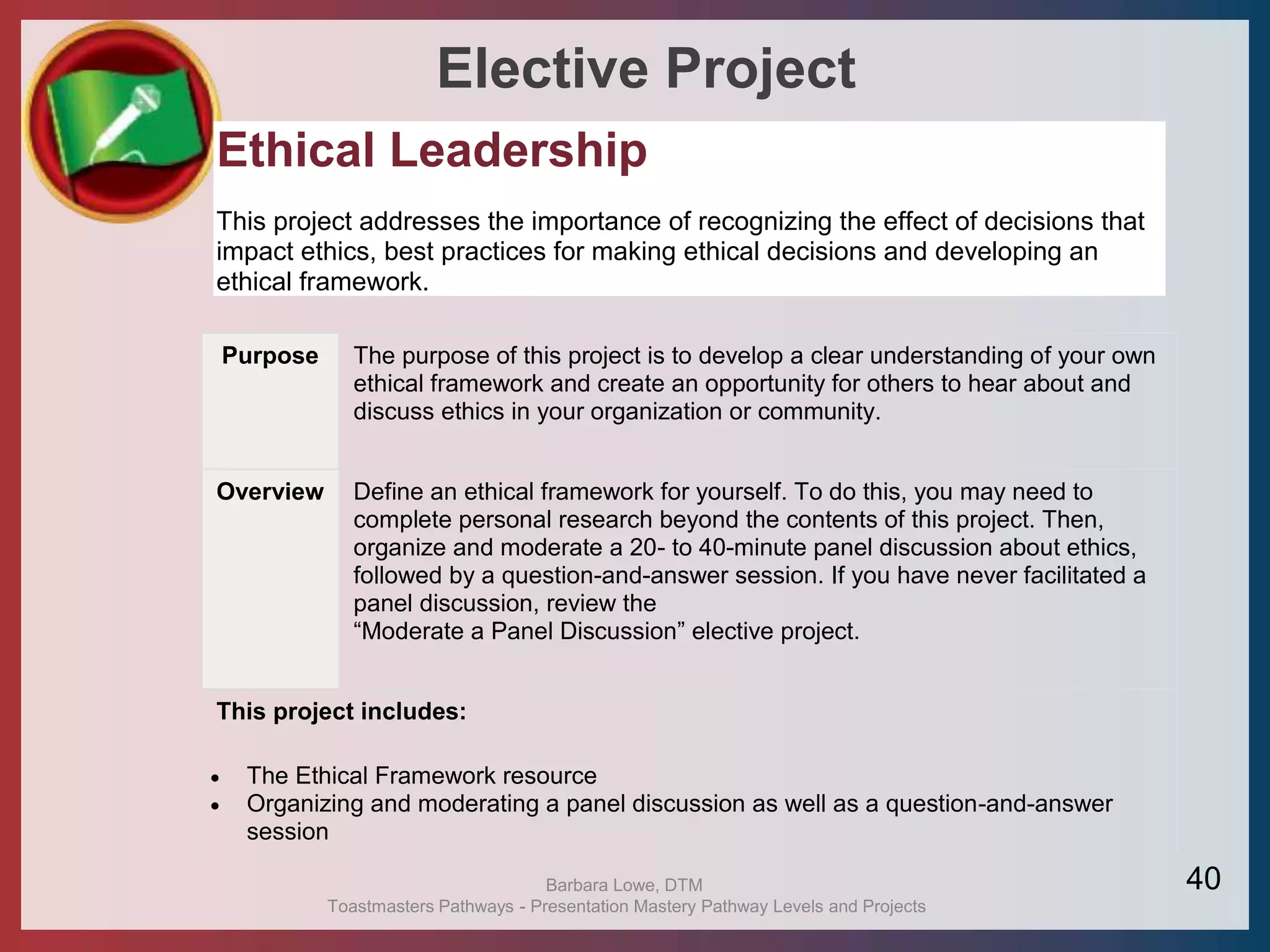 Presentation Mastery Pathway Levels and Projects | PPTX