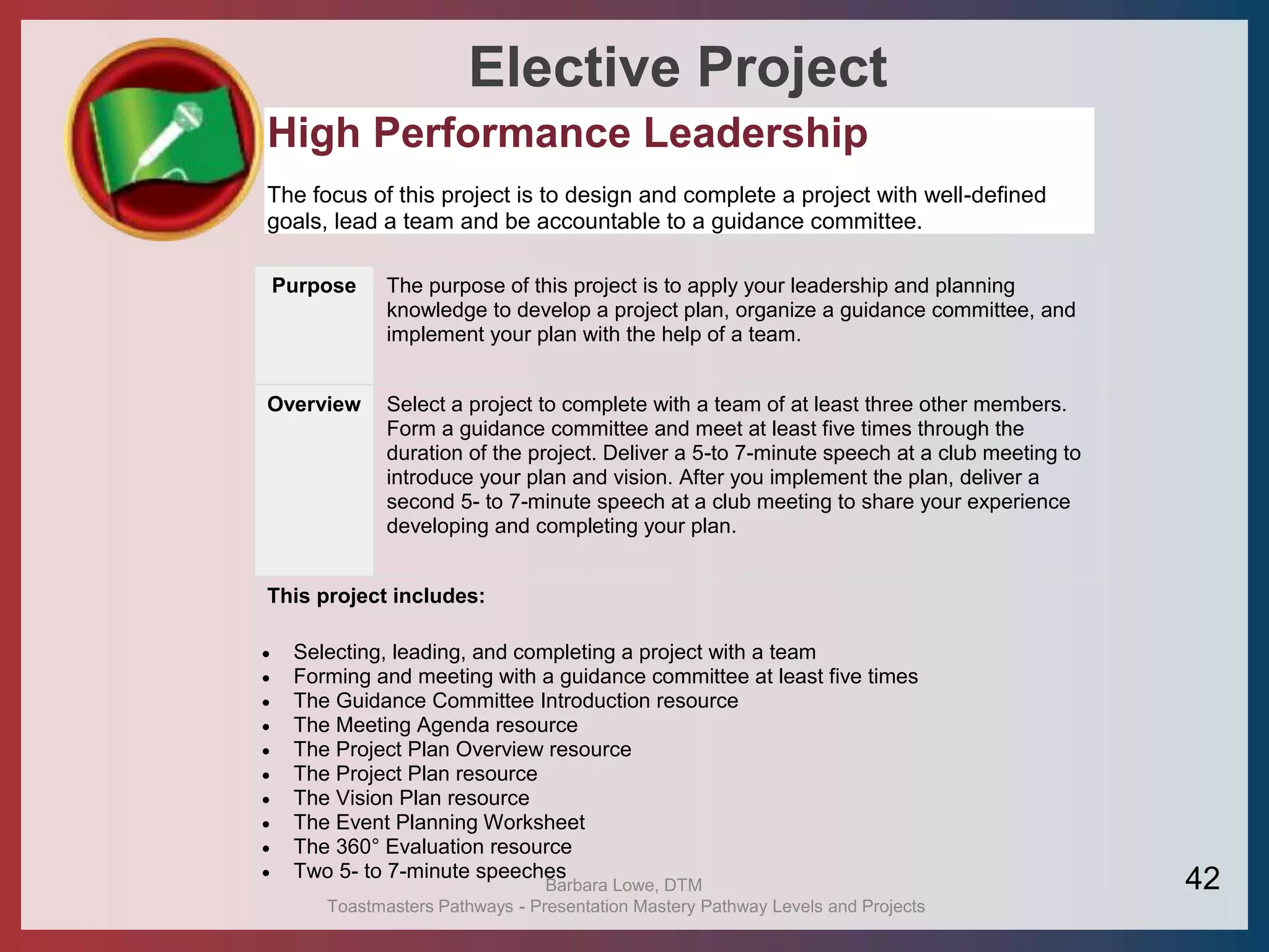 Presentation Mastery Pathway Levels and Projects | PPTX