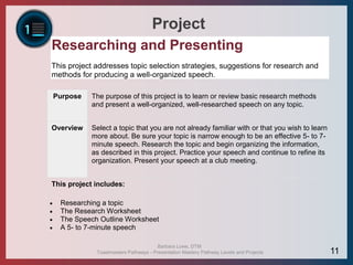 Presentation Mastery Pathway Levels and Projects | PPTX