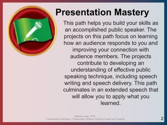 Presentation Mastery Pathway Levels and Projects | PPTX