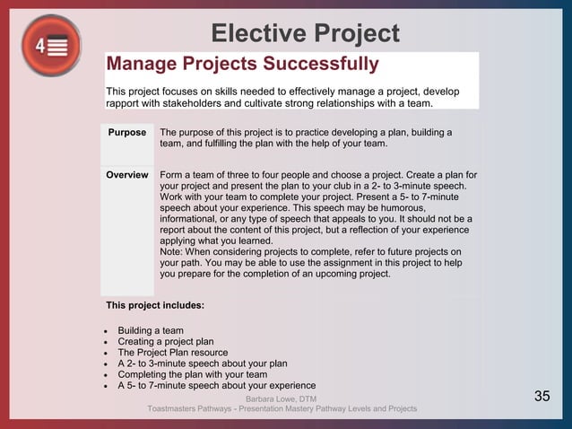 Presentation Mastery Pathway Levels and Projects | PPTX