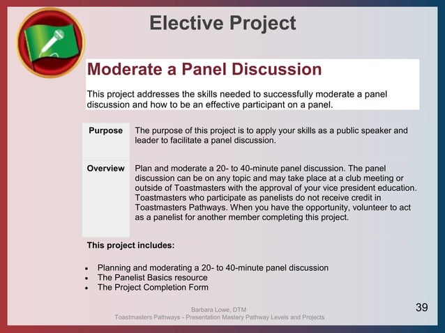 Presentation Mastery Pathway Levels and Projects | PPTX