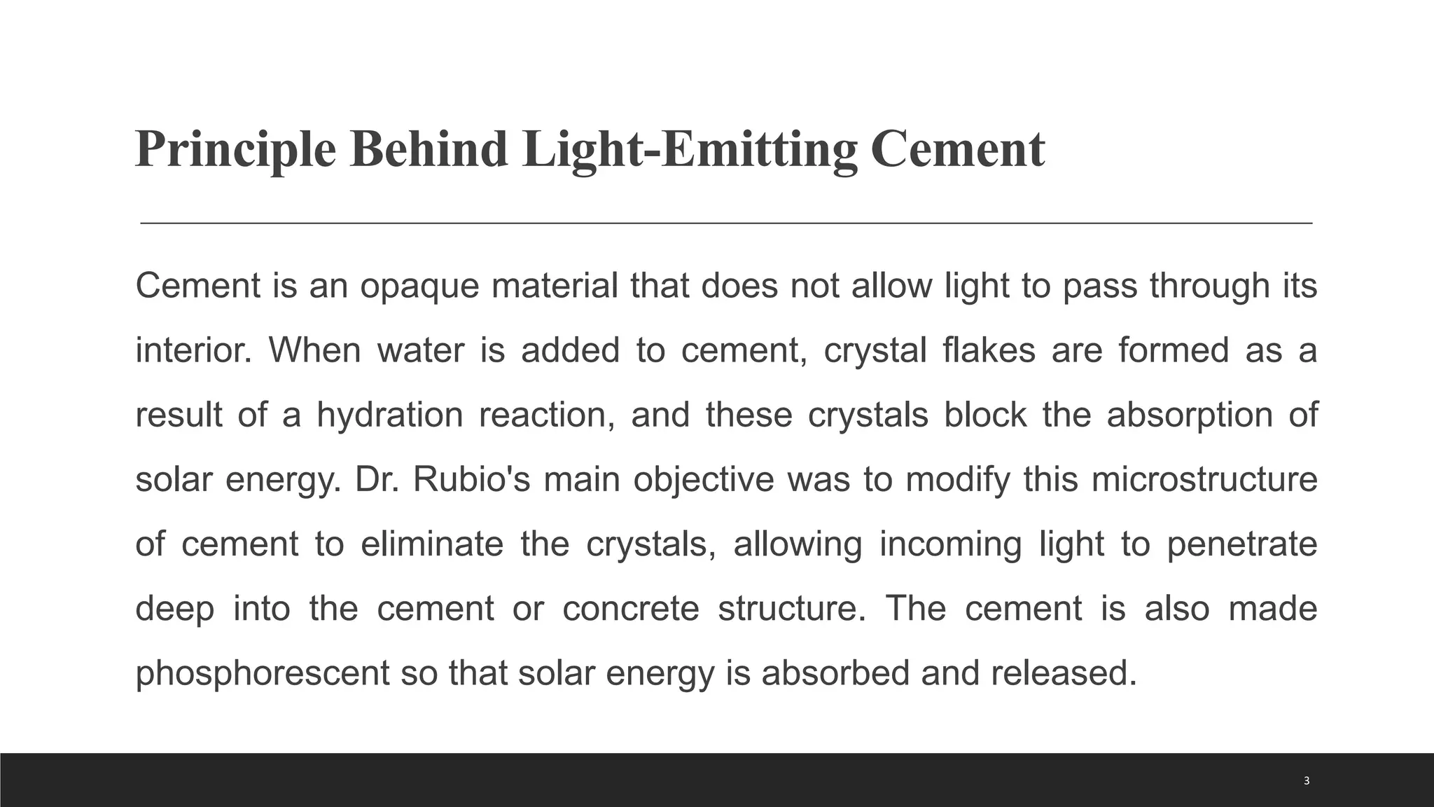 Light Generating cement | PPTX