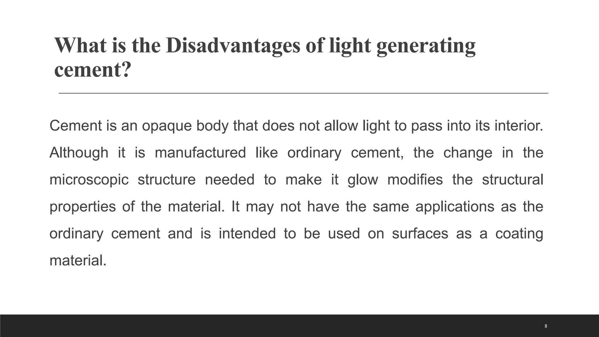 Light Generating cement | PPTX
