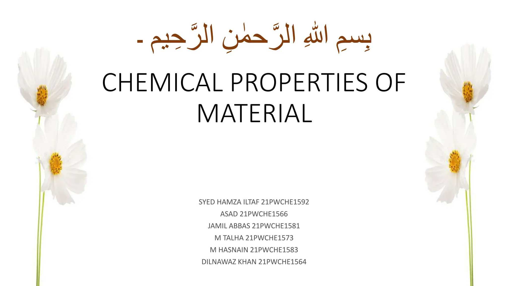 Chemical properties of metals material science slides | PPTX