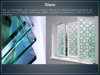 Glass and Its Types | PDF