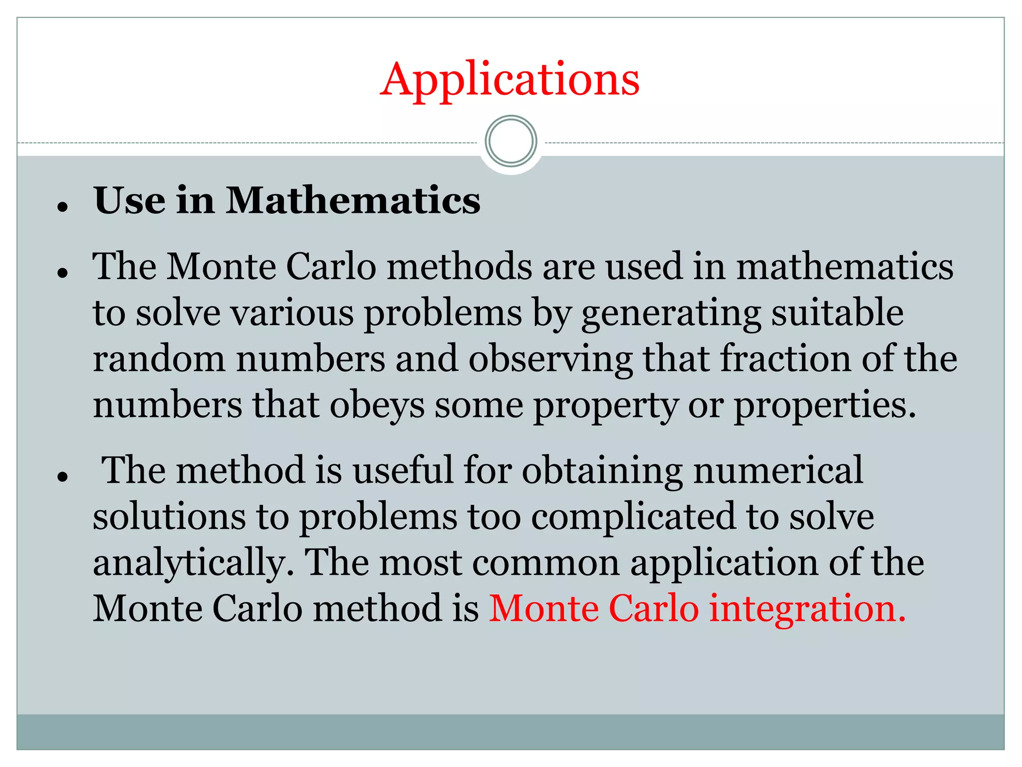 Monte Carlo Simulation | PPTX | Dental Health | Diseases and Conditions
