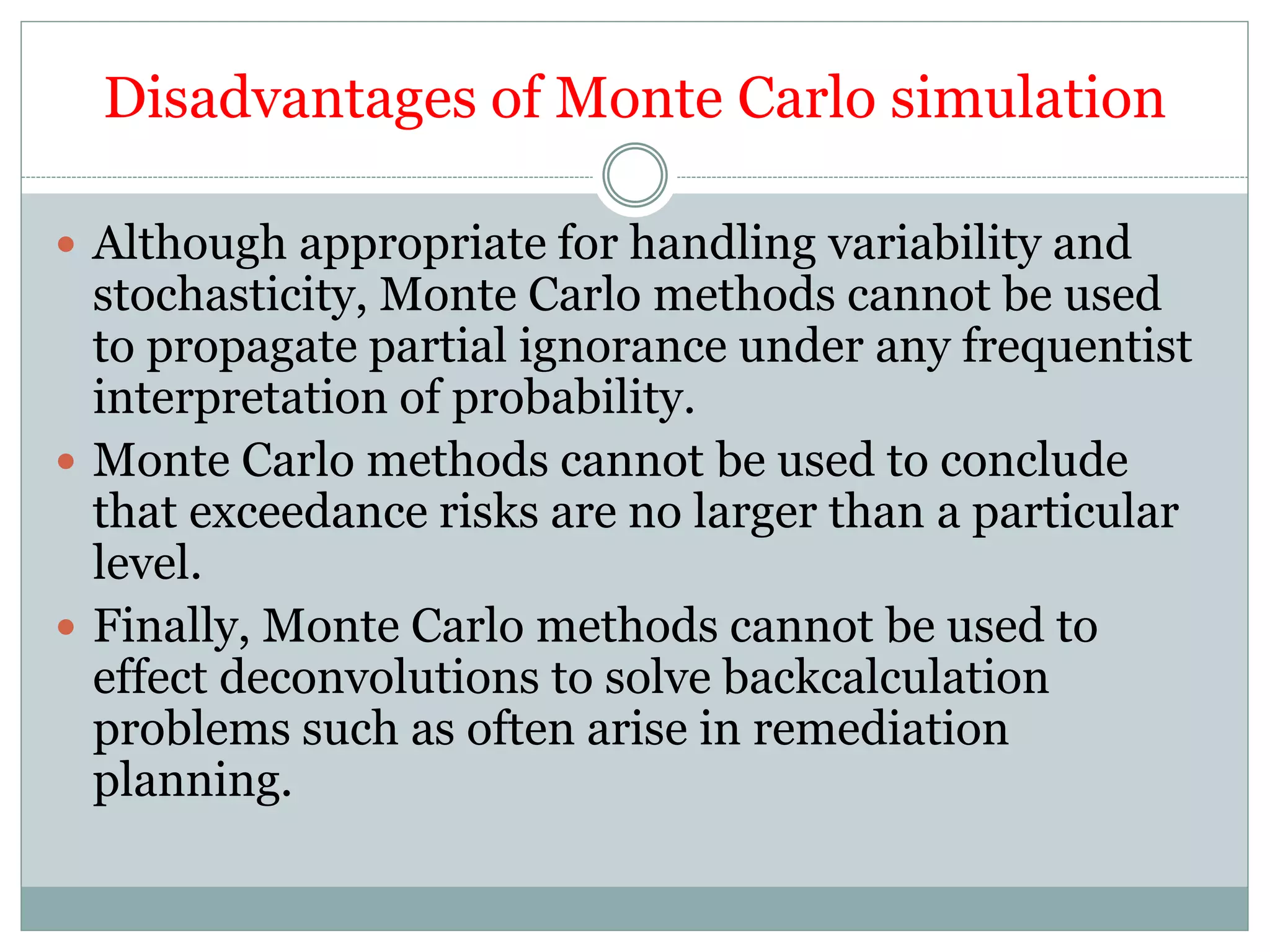 Monte Carlo Simulation | PPTX | Dental Health | Diseases and Conditions
