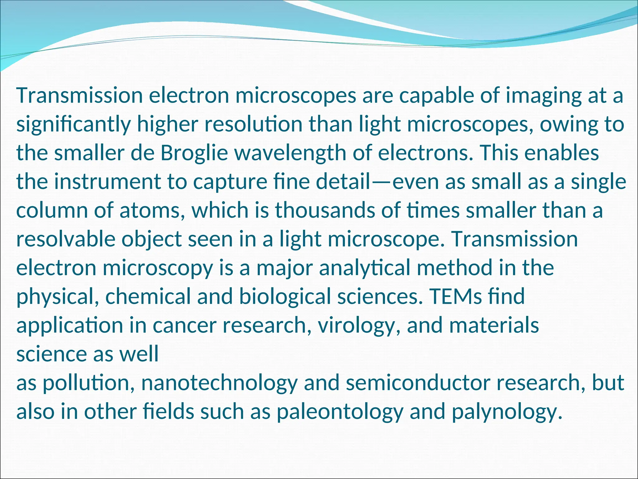 Presentation Topic’s Transmission Electron Microscopy & It’s Use | PPT