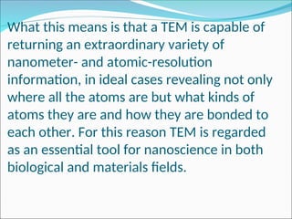 Presentation Topic’s Transmission Electron Microscopy & It’s Use | PPT