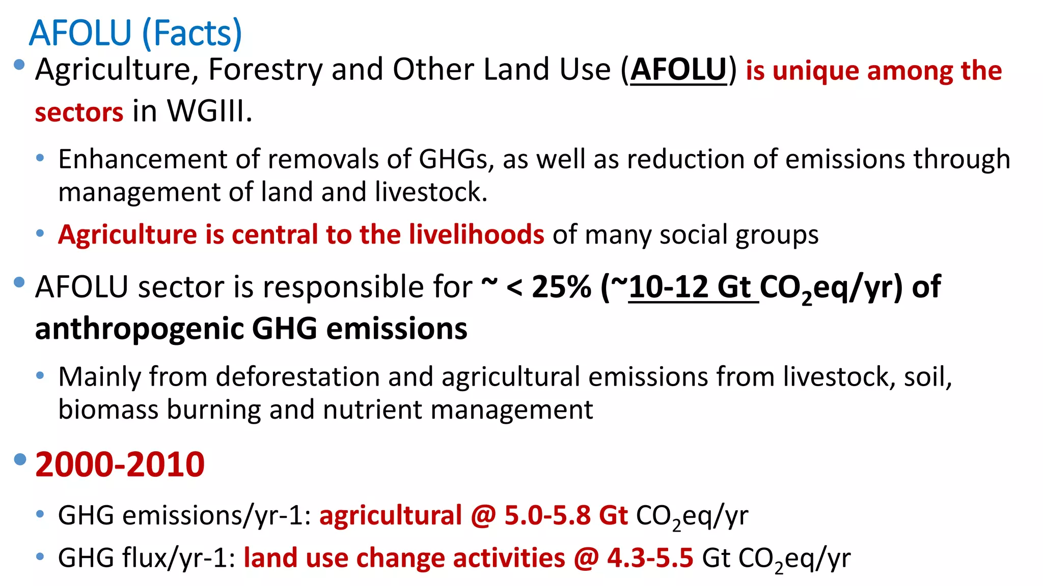 Presentation mbow afolu_v2 | PPTX | Agriculture | Industries