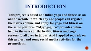 Digital marketing project for MCA Student | PPTX