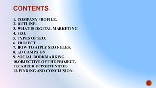 Digital marketing project for MCA Student | PPTX