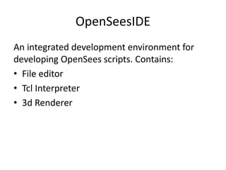 OpenSees: Future Directions | PDF
