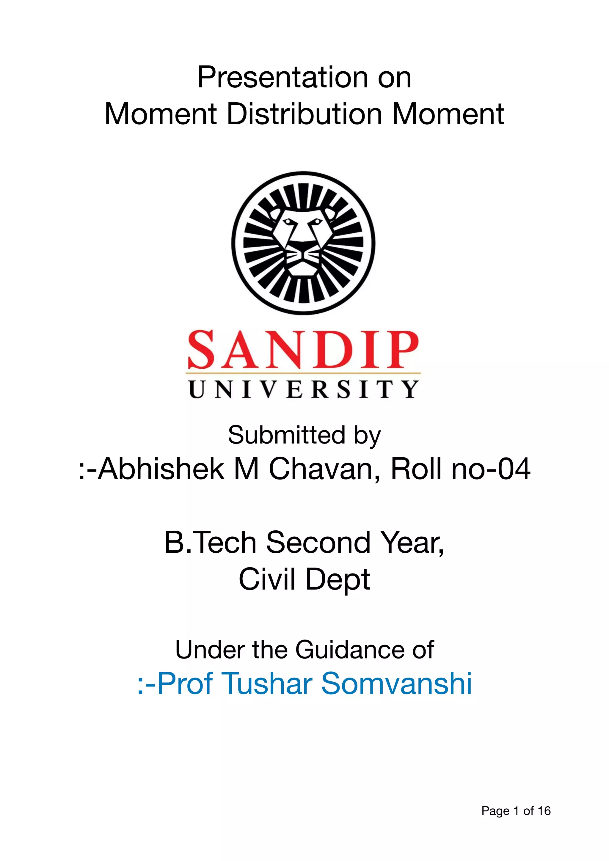 Presentation Moment Distribution Method | PDF