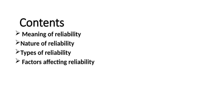 concept of reliability (measurement and evaluation) .pptx