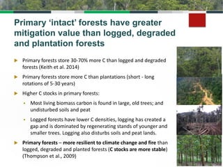 Role of primary forests for climate change mitigation | PPTX