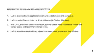 Presentation on Library Management System | PPT