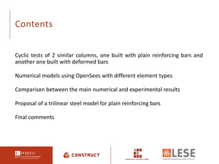 Numerical modelling of RC columns with plain reinforcing bars | PPT