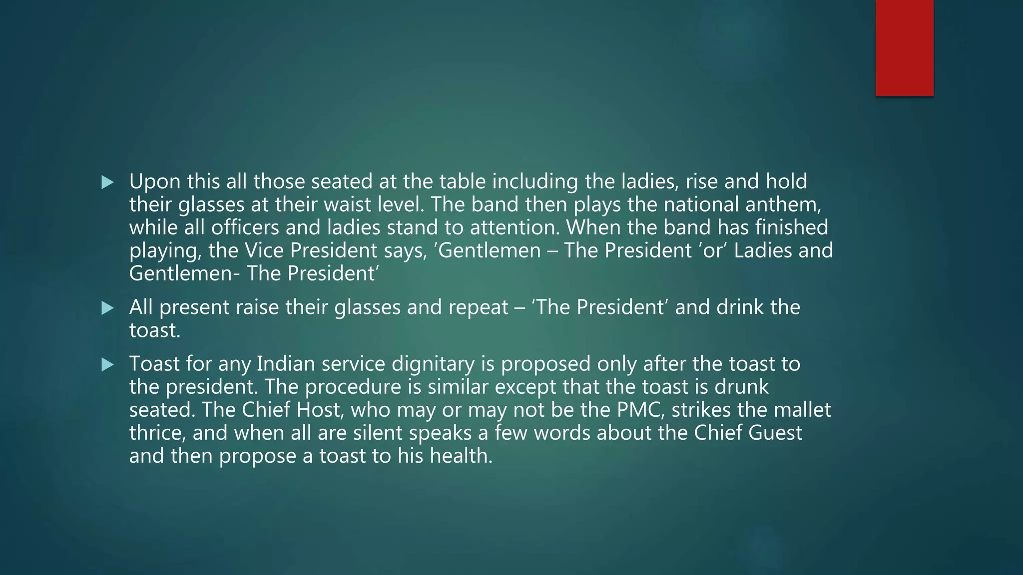 Mess etiquette and customs | PPTX