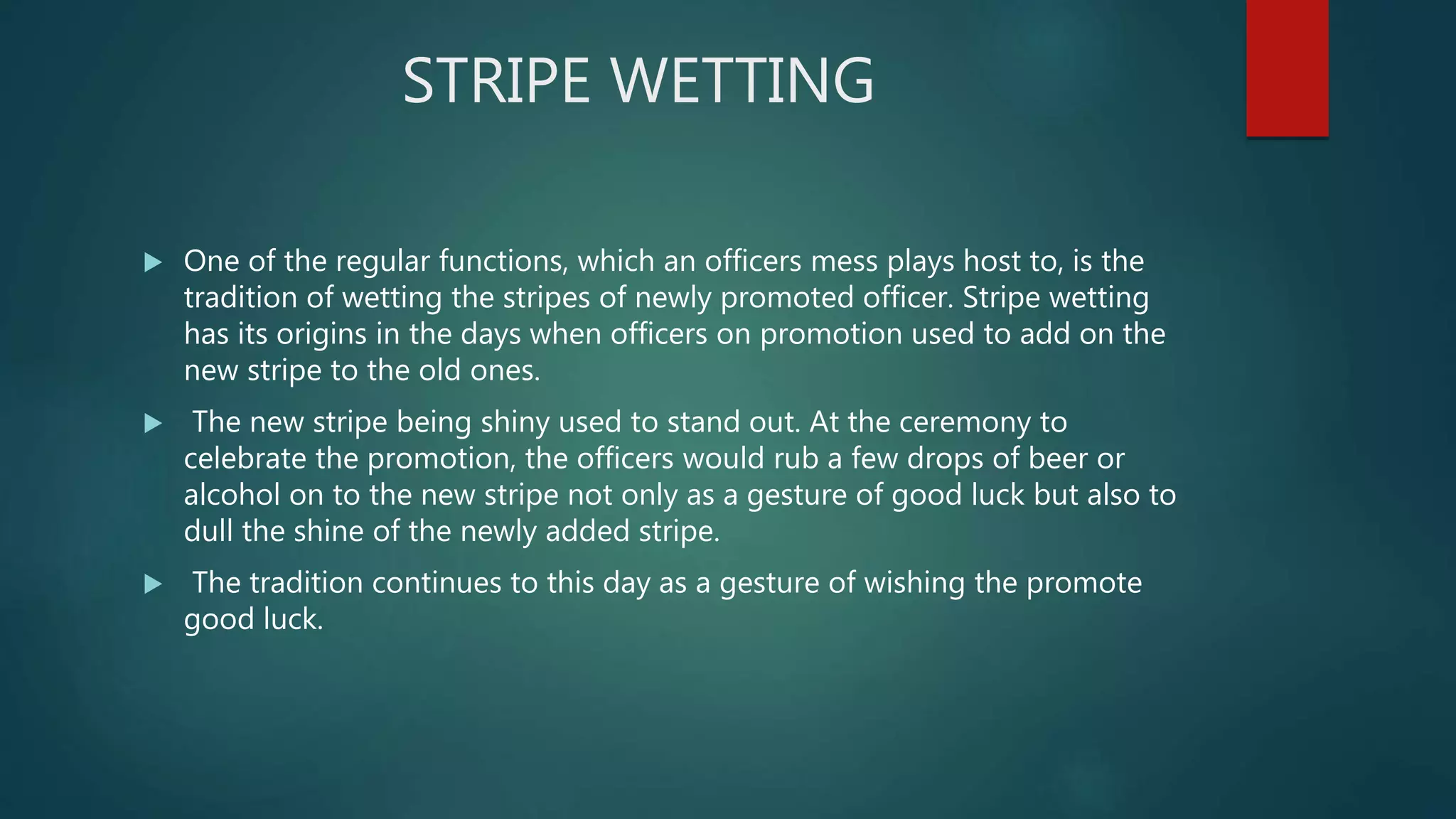 Mess etiquette and customs | PPTX