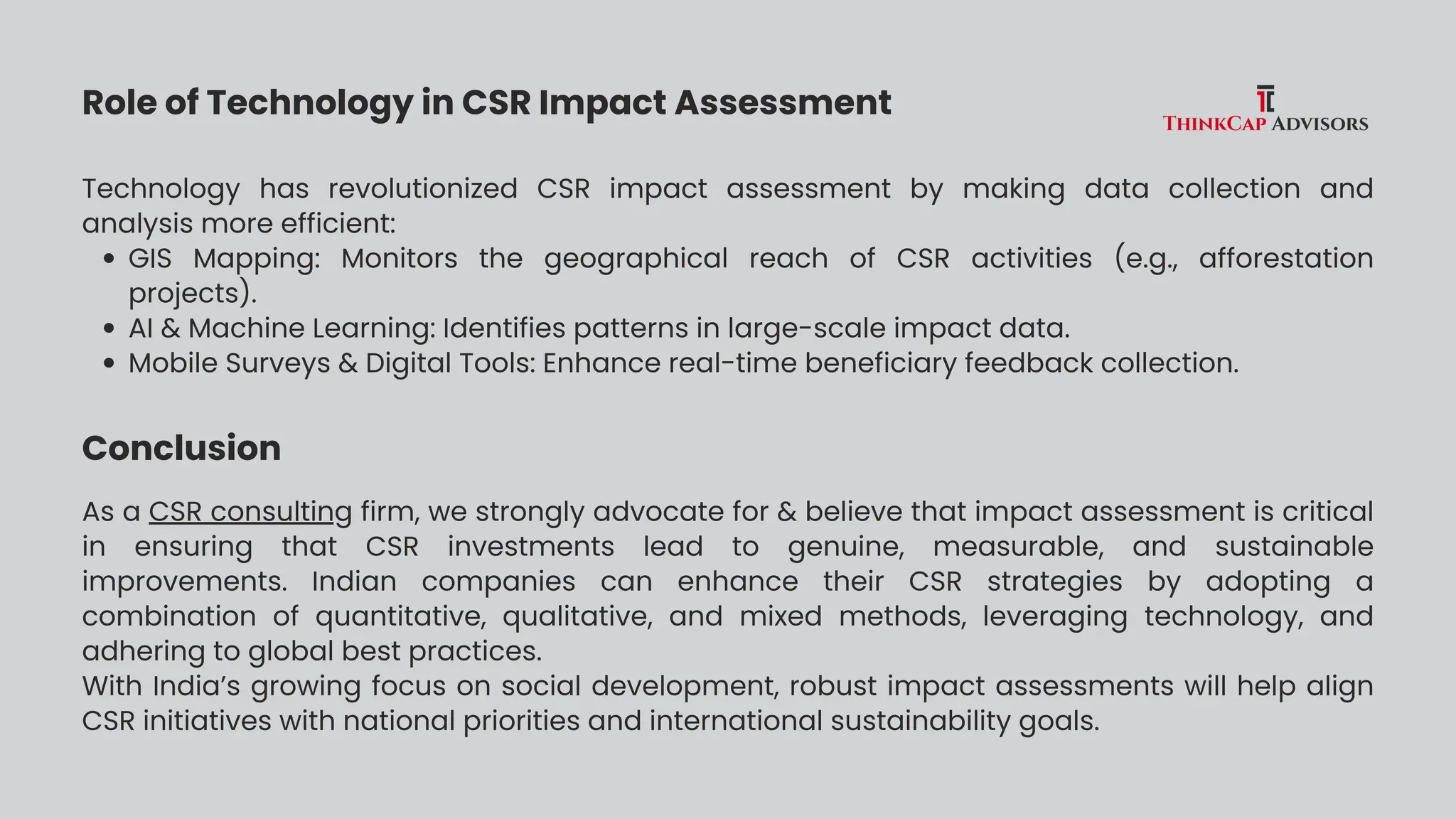 Methodologies of Impact Assessment in the Indian CSR Context | PDF
