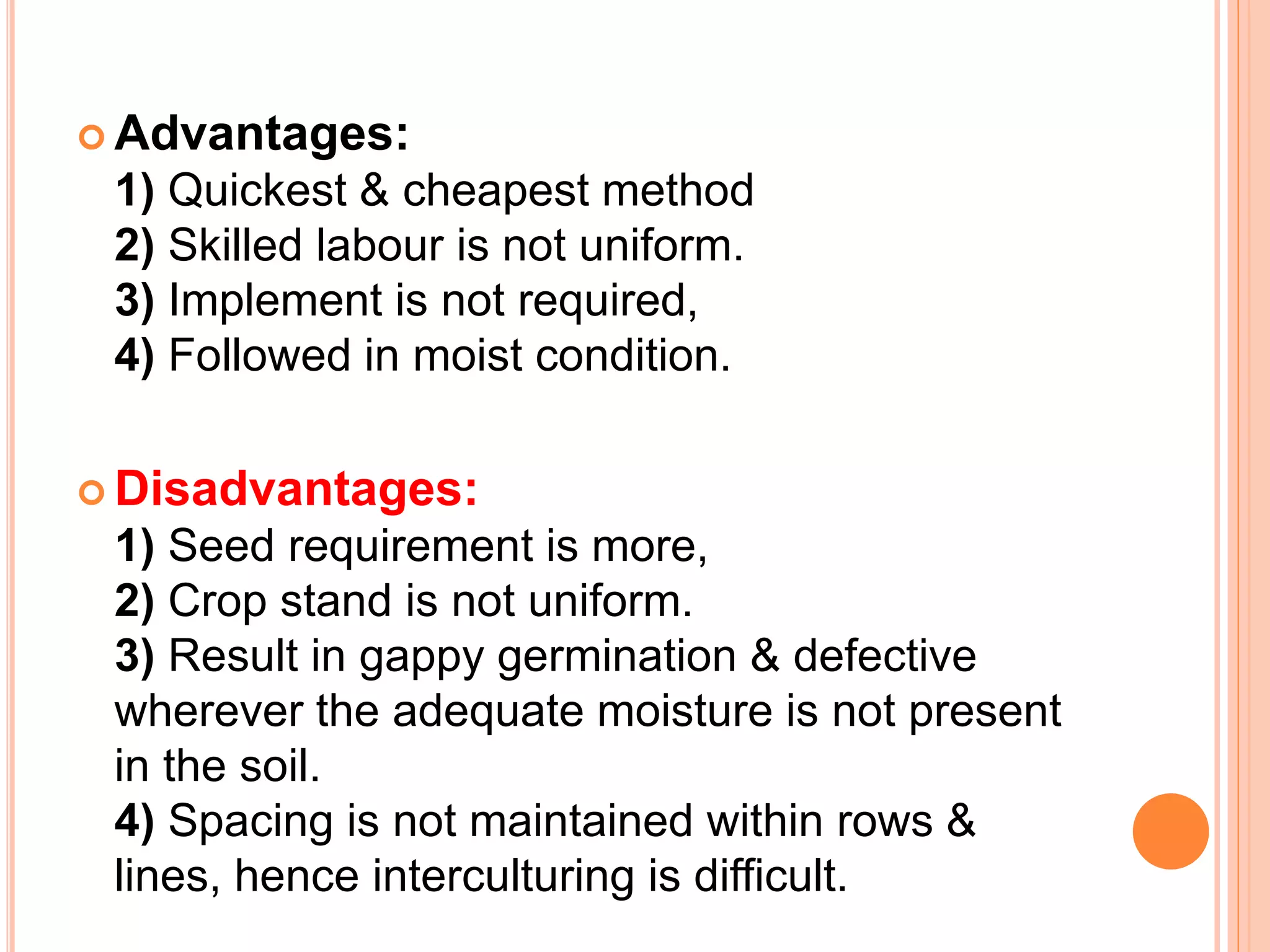 methods of sowing Of crops | PPTX