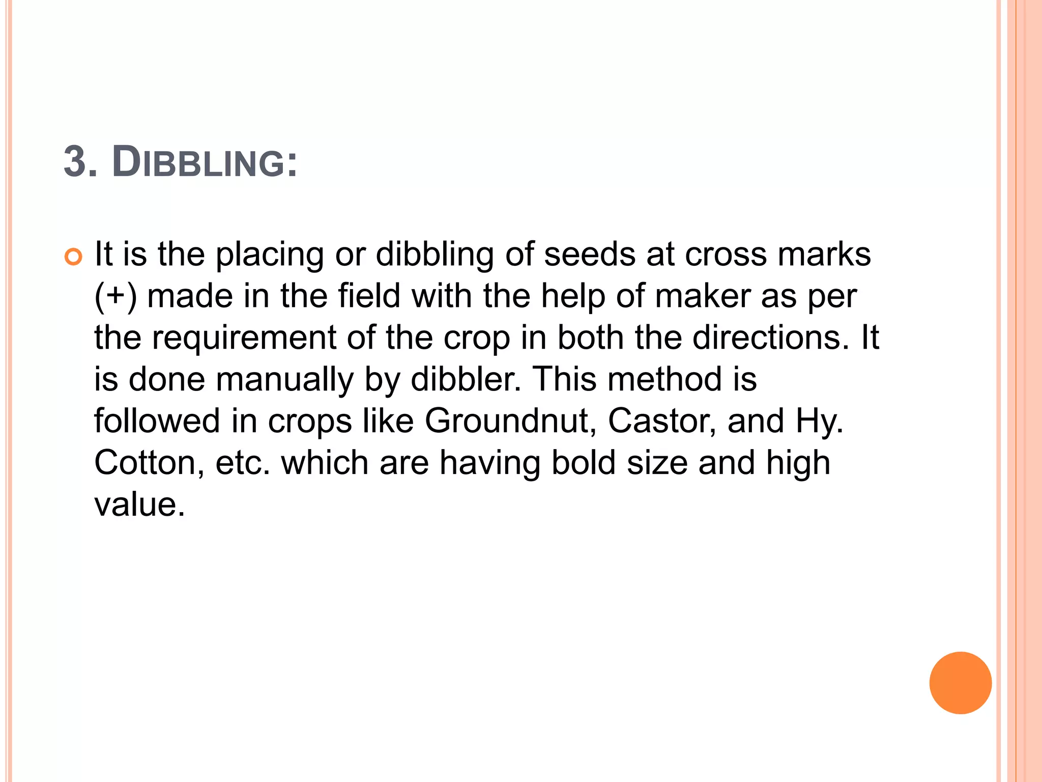 methods of sowing Of crops | PPTX