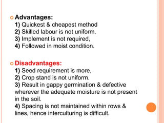 methods of sowing Of crops | PPTX