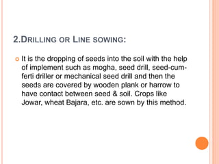 methods of sowing Of crops | PPTX