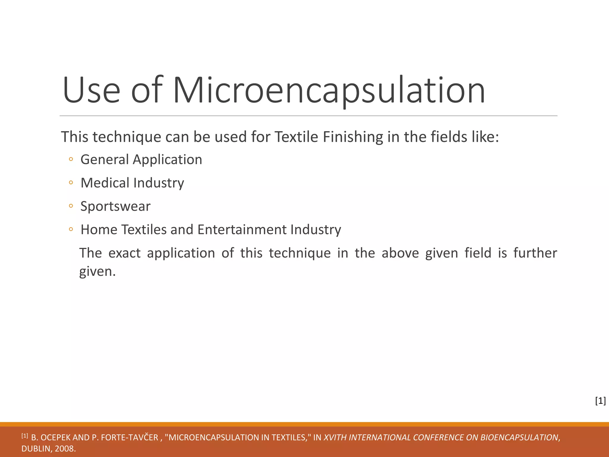 Micro Encapsulation Technique in Textile Finishing | PDF
