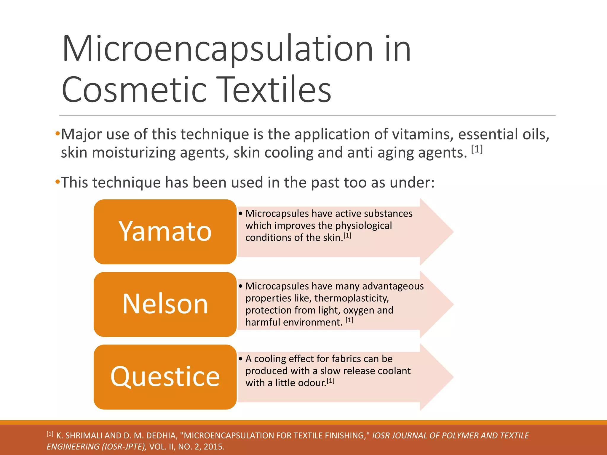 Micro Encapsulation Technique in Textile Finishing | PDF
