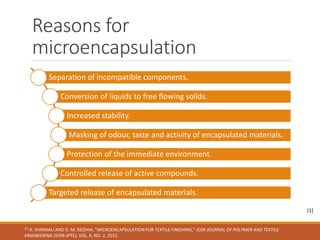Micro Encapsulation Technique in Textile Finishing | PDF