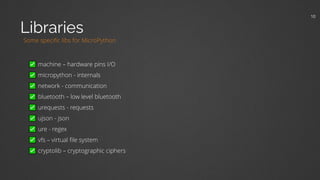 MicroPython presentation - PyConFr Lyon 2025 - Amine Bendahmane | PDF