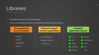 MicroPython presentation - PyConFr Lyon 2025 - Amine Bendahmane | PDF