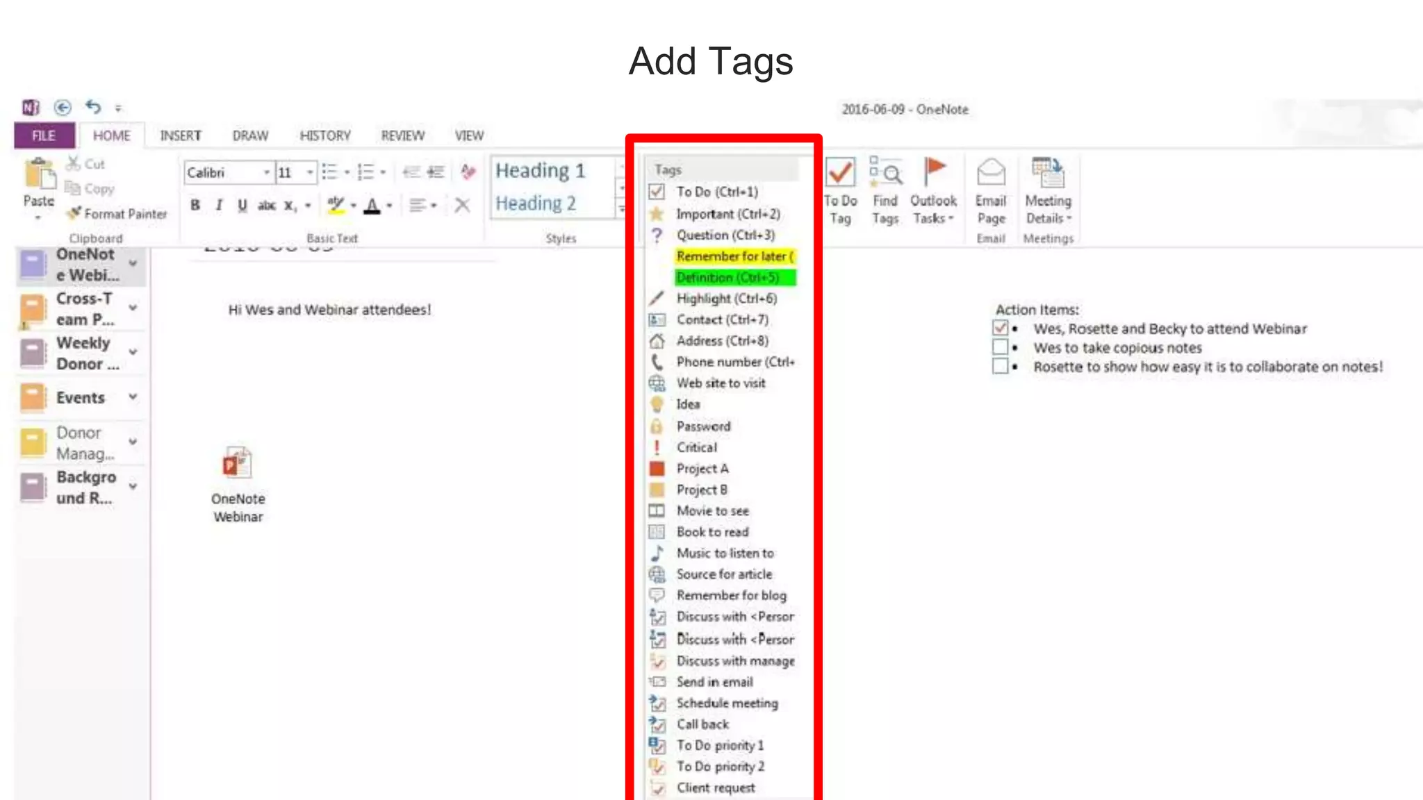Webinar - Microsoft OneNote for Beginners - 2016-06-09 | PPT