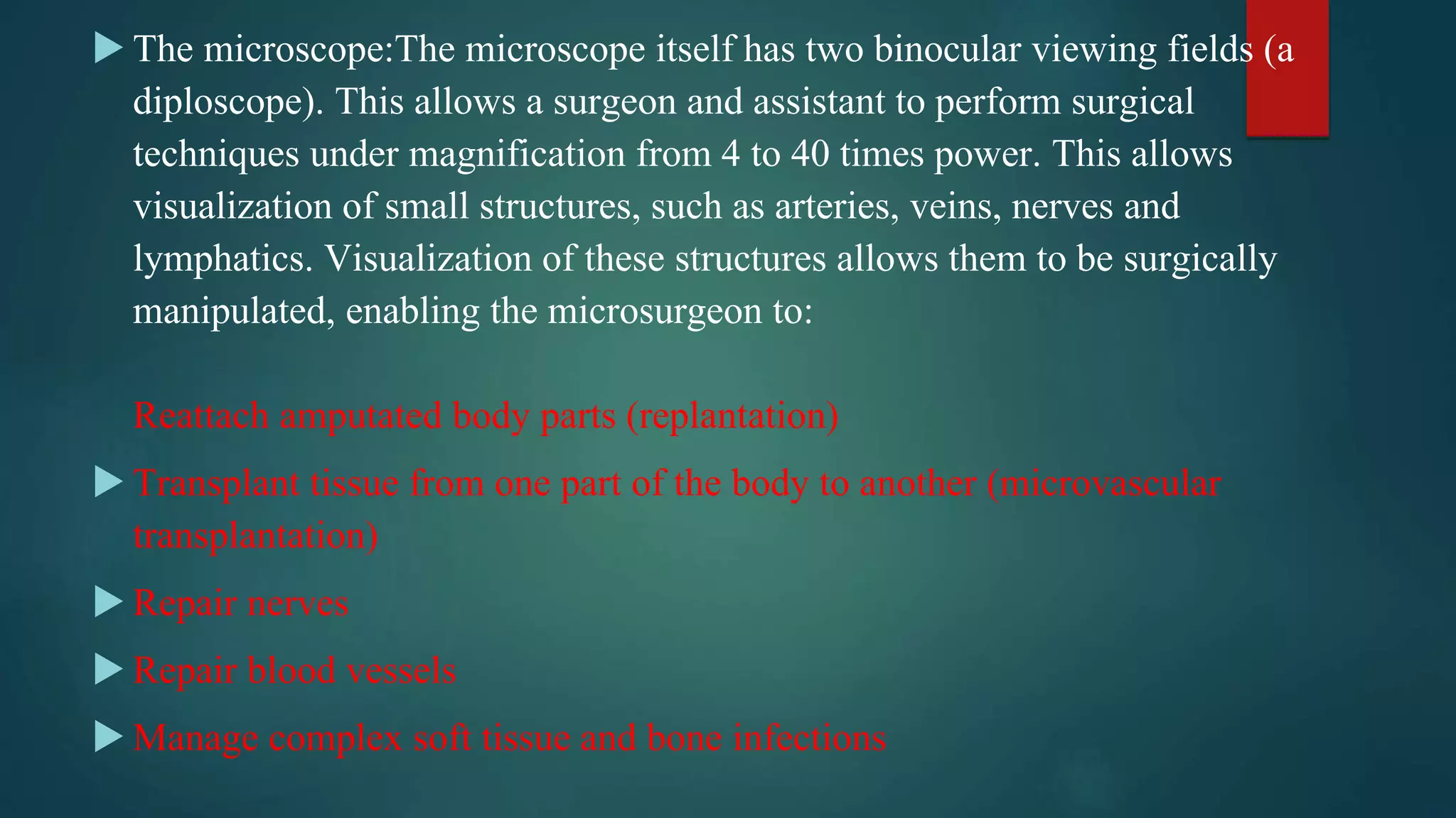 Presentation microsurgery | PPTX