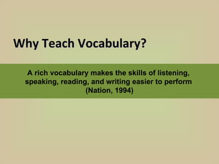 Using Games in Teaching Vocabulary | PPT