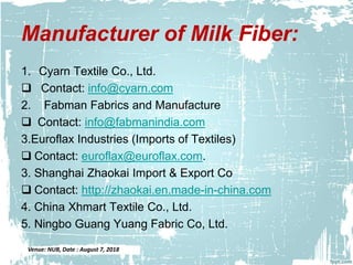 Milk Fiber. | PPTX