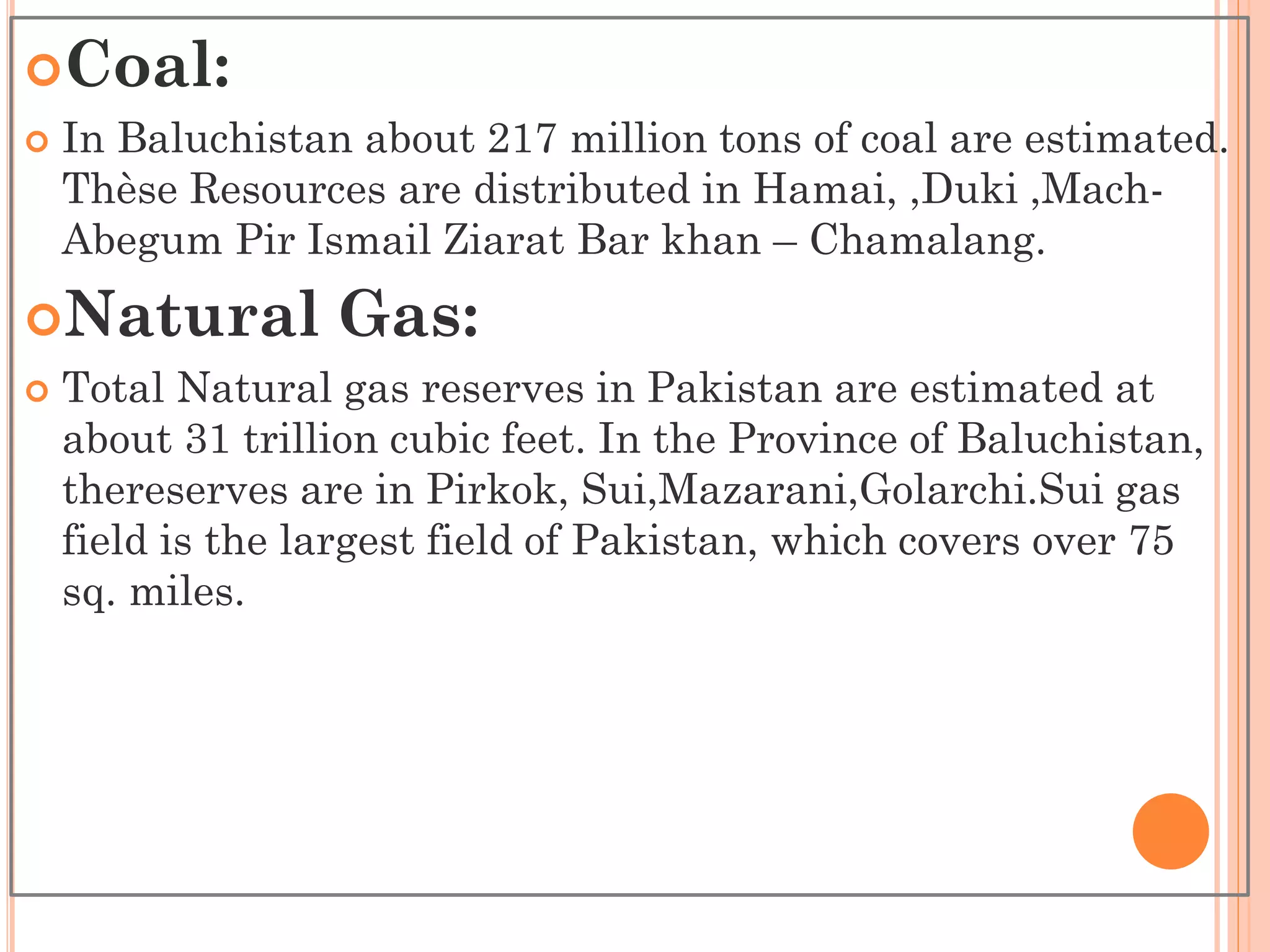 mineral resources of pakistan | PPTX