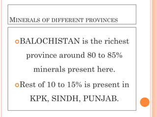 mineral resources of pakistan | PPTX